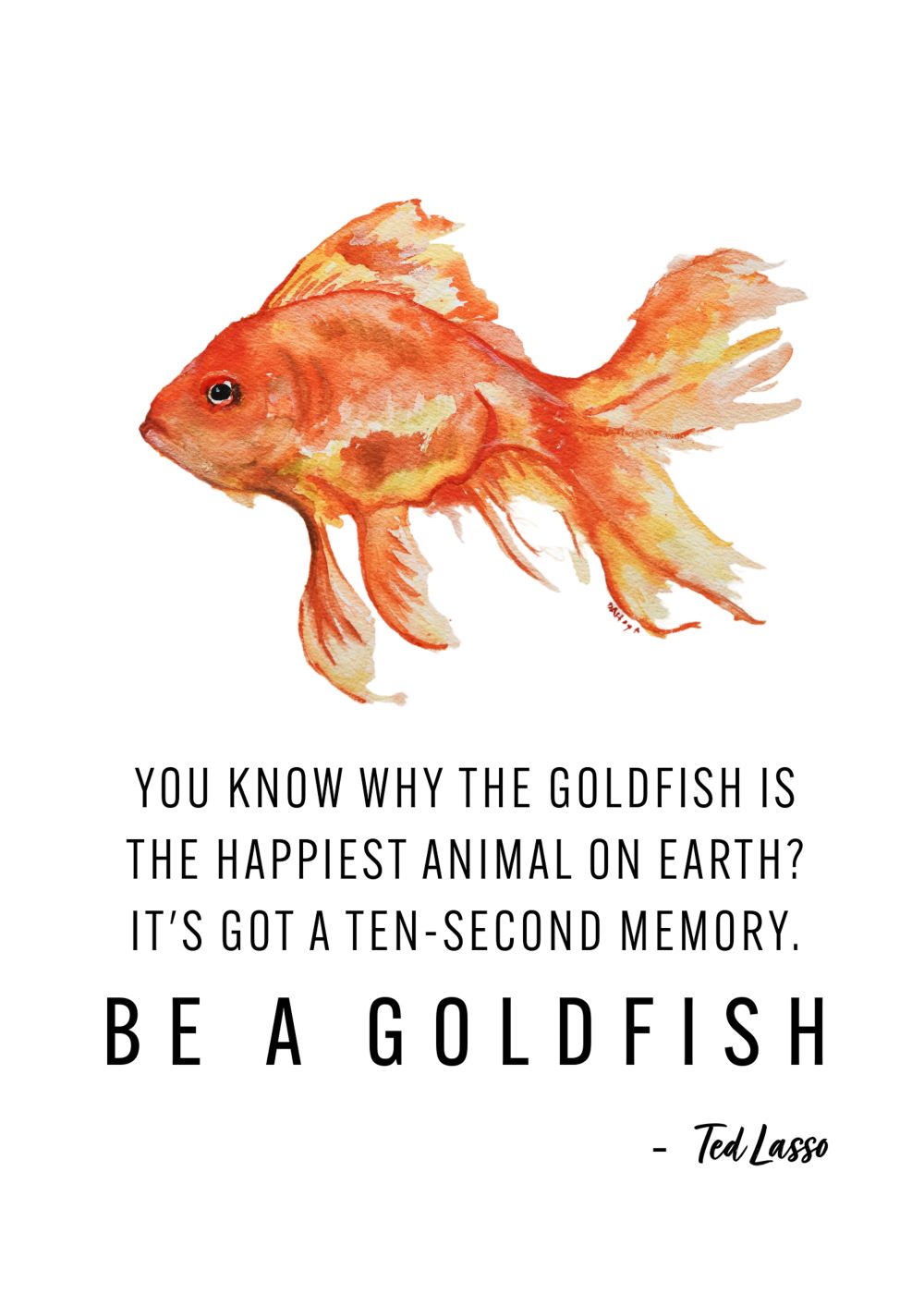 Goldfish- Greeting Card – Lindenbrook Shoppe