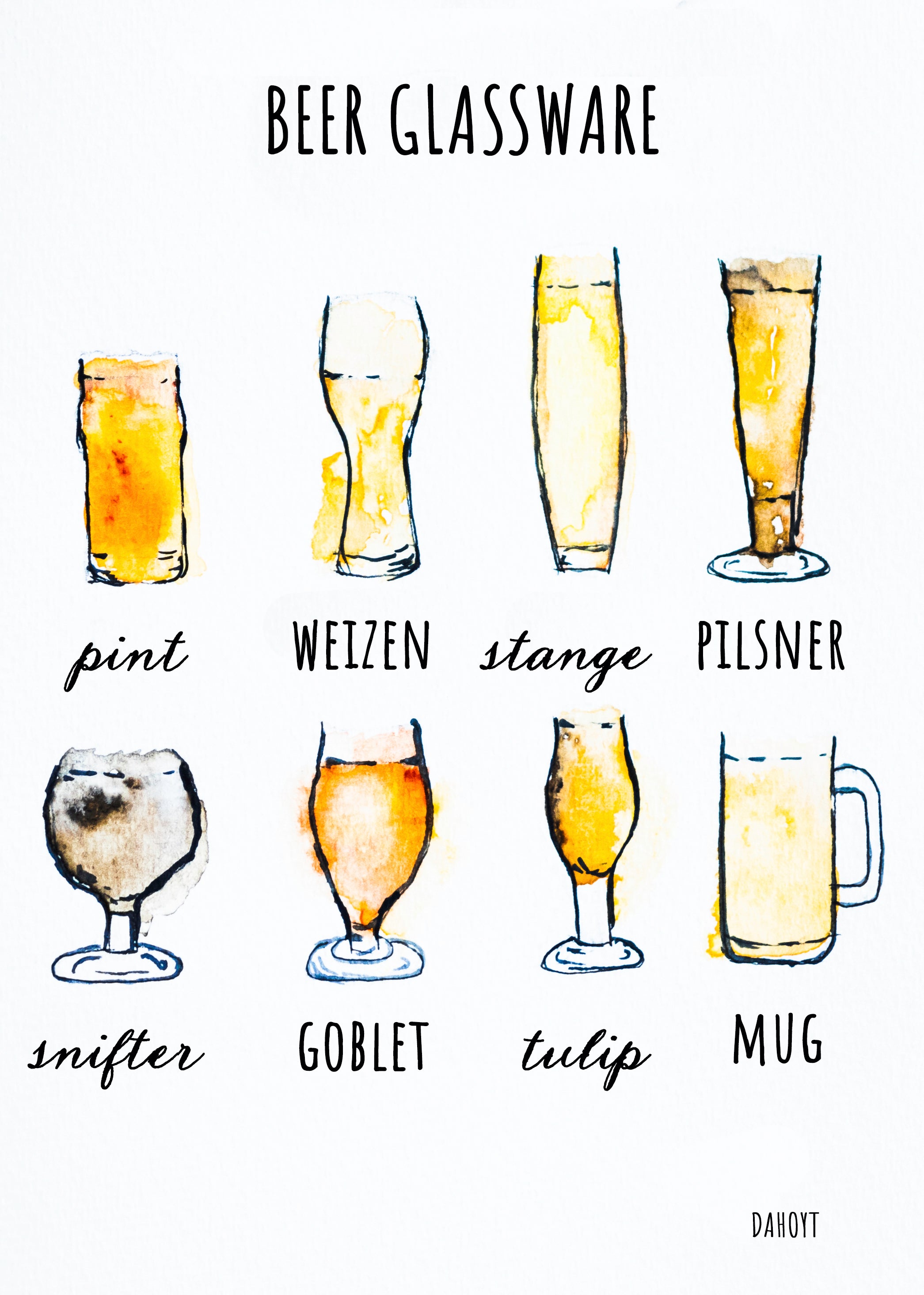 Beer Glassware - Greeting Card – Lindenbrook Shoppe